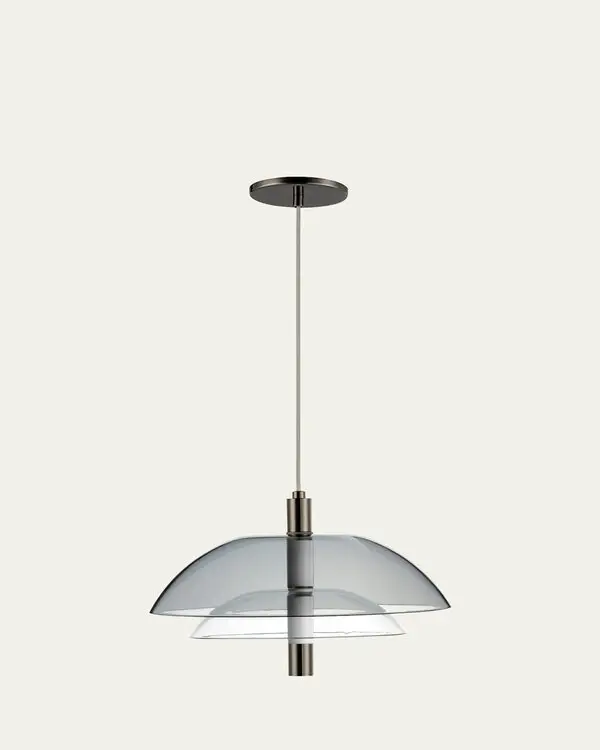 Studio M Nina Magon Design From Arya Single Pendant Emerald Green Clear Gold - Black Chrome