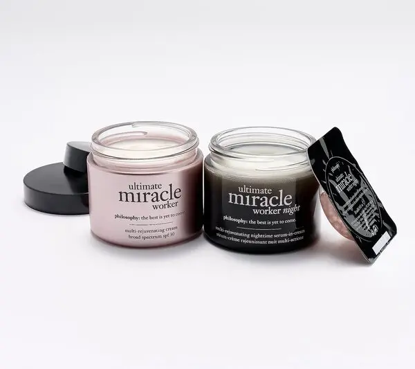 PHILOSOPHY Ultimate Miracle Worker Moisturizer Am & Pm 2oz Set