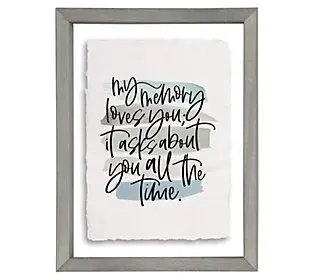 SINCERE SURROUNDINGS 14' Memory Loves You. Flo Ating Frame Art