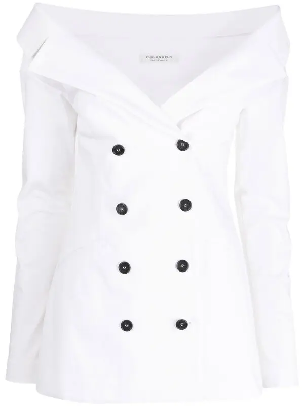 Philosophy Di Lorenzo Serafini Off-shoulder Blazer