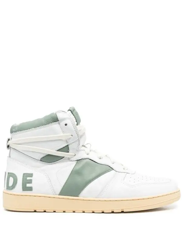 Rhude Rhecess-hi Leather Sneakers - White
