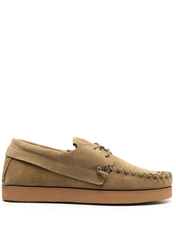 MARANT Fylan Suede Boat Shoes - Neutrals