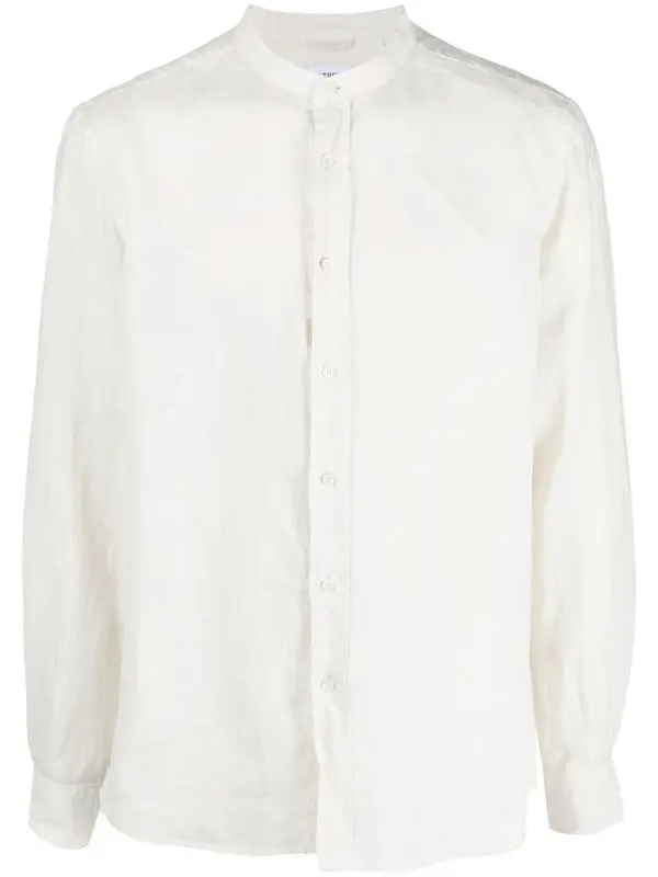 Aspesi Long-sleeved Linen Shirt - Neutrals