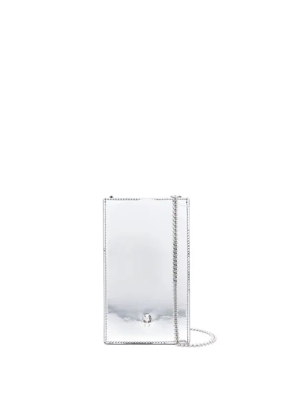 Alexander McQueen Skull-appliqué Leather Phone Bag