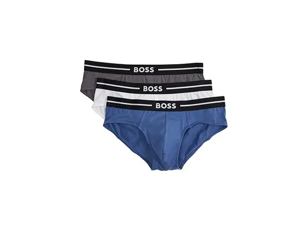 Buy Hugo Boss 3-pack Bold Logo Hipster Briefs - Blue At 44% Off ...