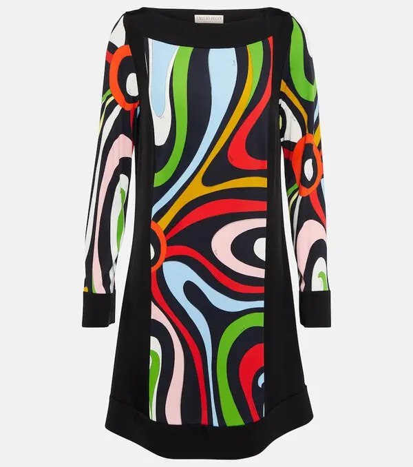 Emilio Pucci Marmo Jersey Minidress - Multicoloured
