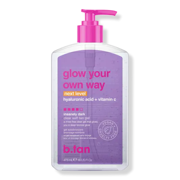 B.TAN Glow Your Own Way Next Level Insanely Dark Clear Self Tan Gel