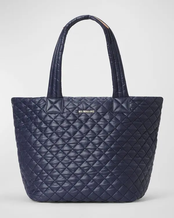 Mz Wallace Metro Deluxe Medium Quilted Tote Bag - Navy