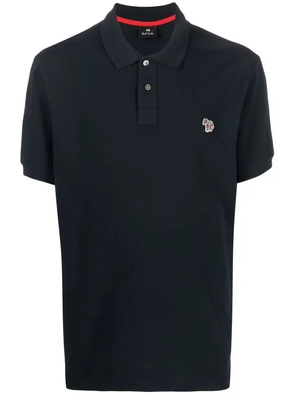 Paul Smith Zebra-motif Polo Shirt - Blue