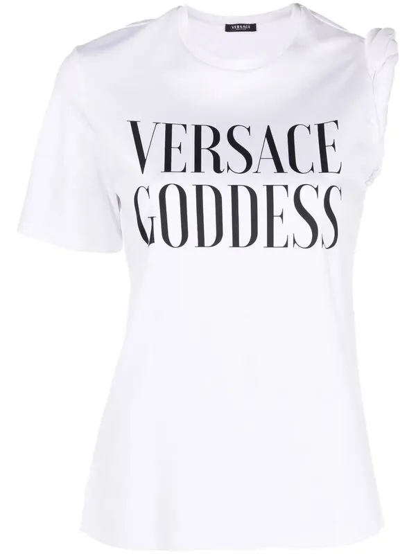 Versace Logo-print Cotton T-shirt - White