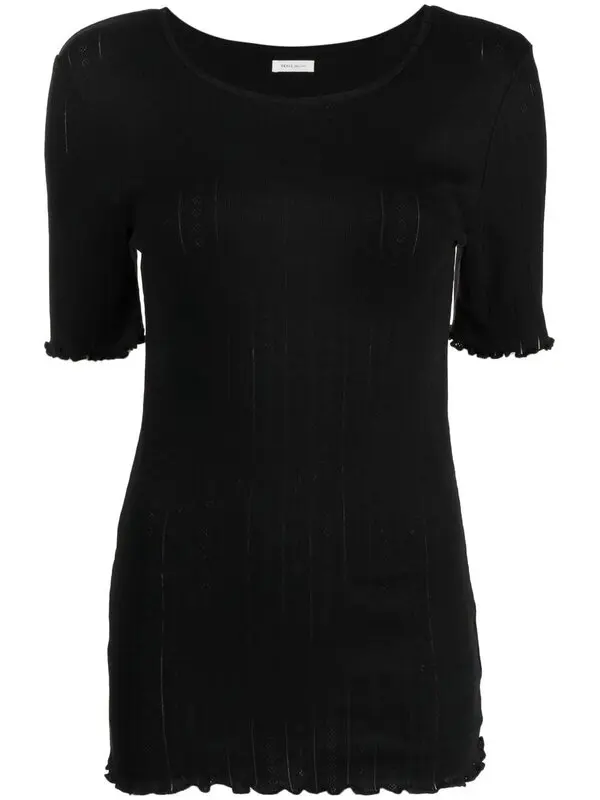 SKALL STUDIO Edie Pointelle Tee - Black