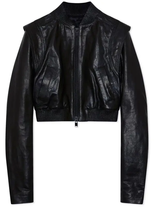 Simkhai Doreen Cropped Leather Jacket