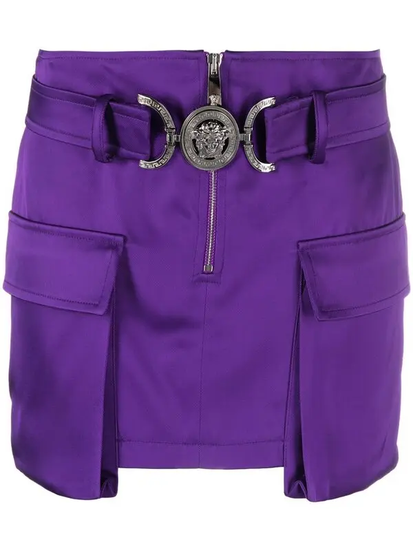 Versace Medusa Head-motif Miniskirt - Purple