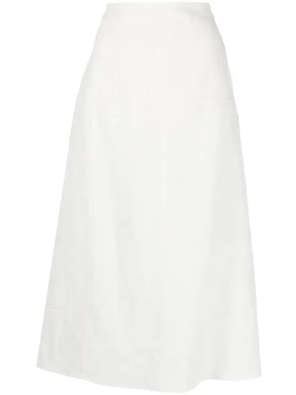 JIL SANDER Flared Panelled Midi Skirt