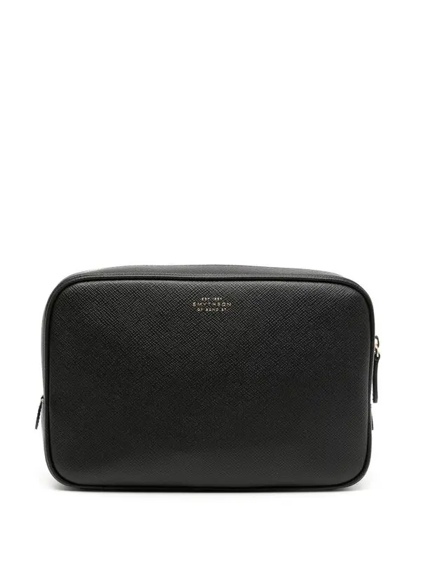 Smythson Organiser Tech Pouch - Black