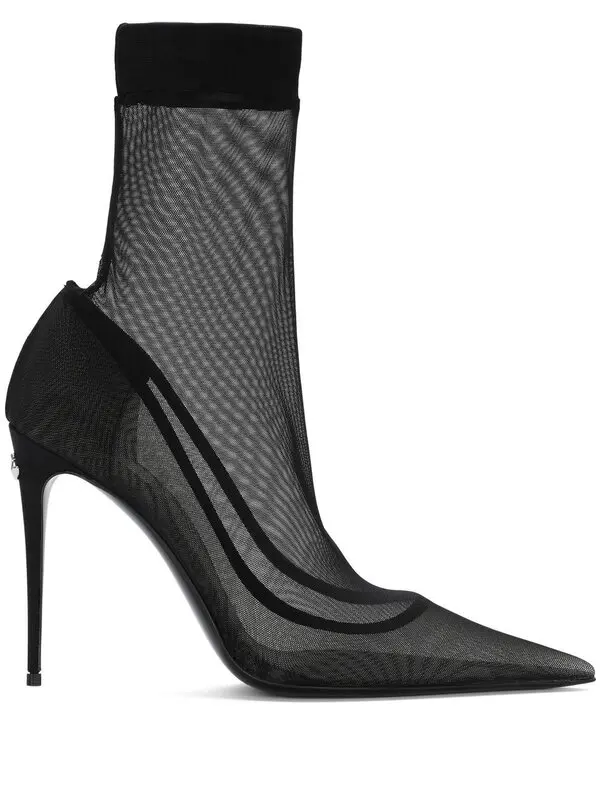 Dolce & Gabbana Tulle Ankle Boots