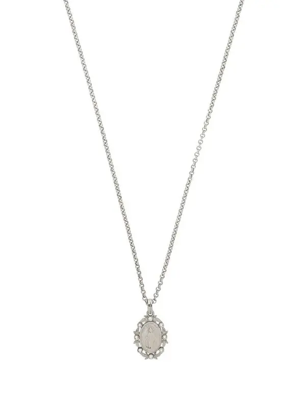 Dolce & Gabbana Virgin Mary Pendant Necklace - Silver
