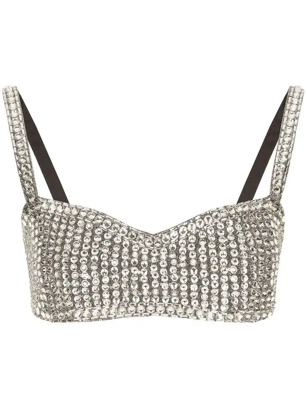 Dolce & Gabbana Rhinestone-embellished Crop Top