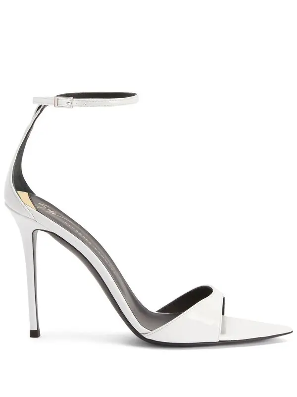 GIUSEPPE ZANOTTI 105mm Intriigo Strap Sandals - White