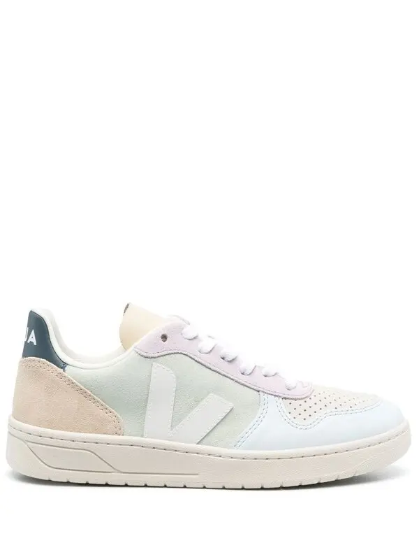 VEJA V-10 Suede Sneakers - Green