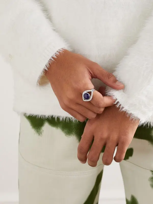 Jacquie Aiche Eye Lapis Lazuli And Diamond Ring