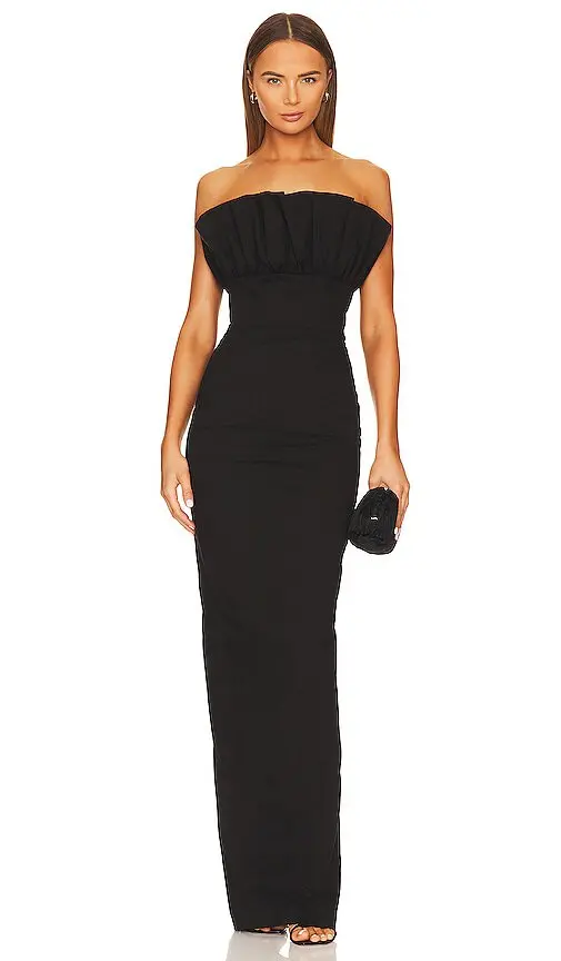 SAU LEE Noah Gown - Black
