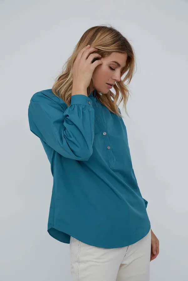 SARAH ALEXANDRA Boho Shirt - Blue