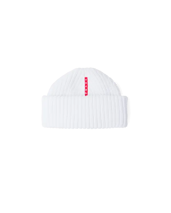 Prada Tec Rec Nylon Ribbed Beanie