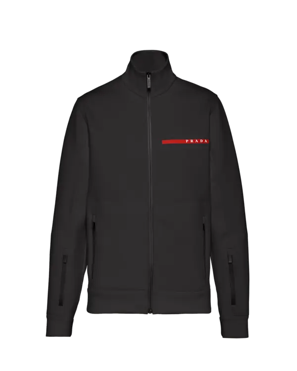 Prada Recycled Double Technical Jersey Boxy Jacket