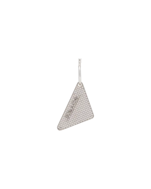 Prada Logo Left Earring - Crystal