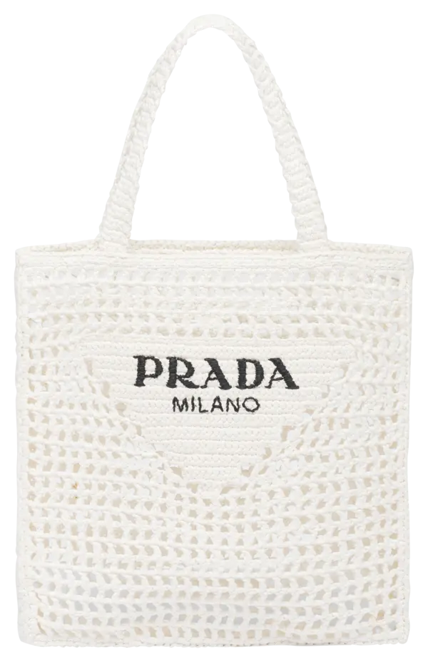 Prada Crochet Tote Bag - White