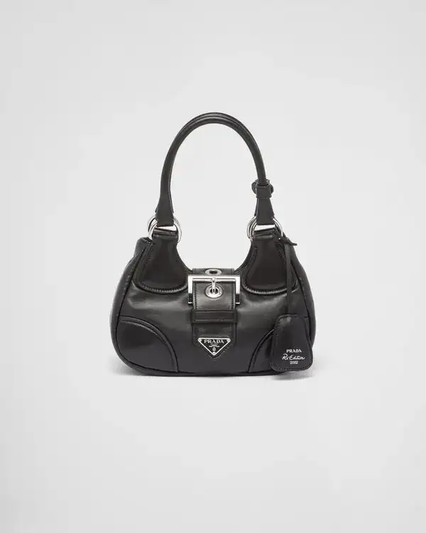 Prada Moon Padded Leather Bag - Black | Editorialist