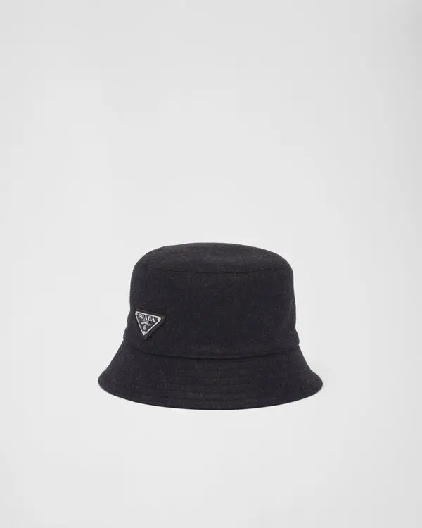 Prada Loden Bucket Hat - Anthracite Gray