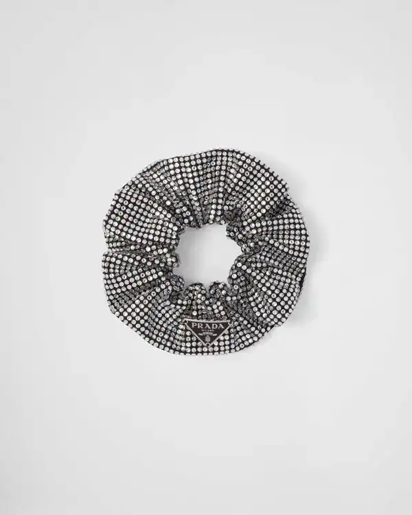 Prada Satin Scrunchie - Crystal | Editorialist display picture 3
