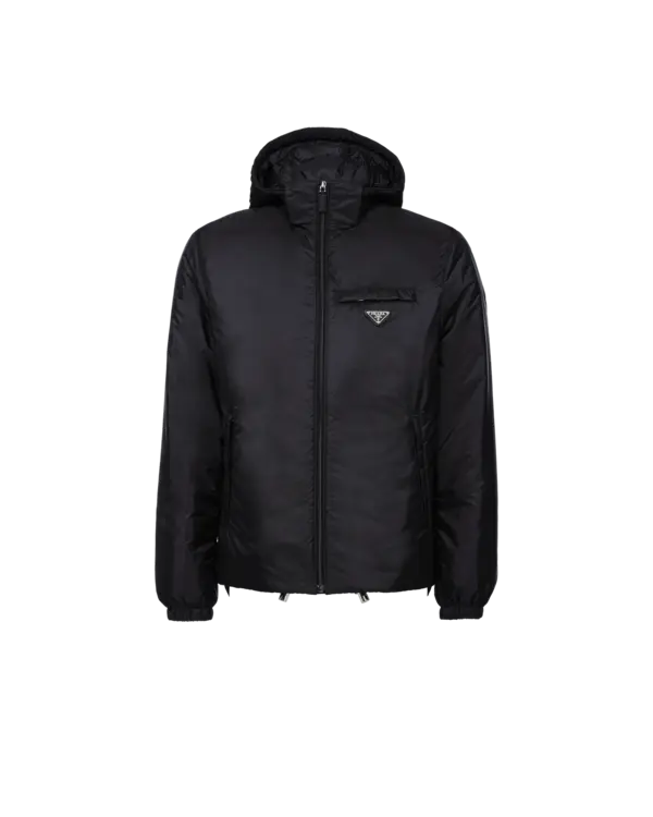 Prada Re-nylon Puffer Jacket - Black