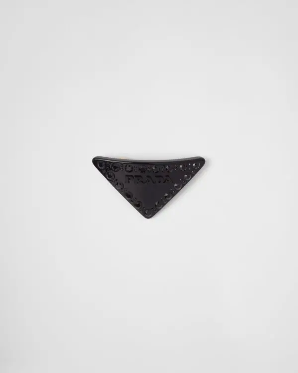 Prada Plexiglass Hair Clip - Black