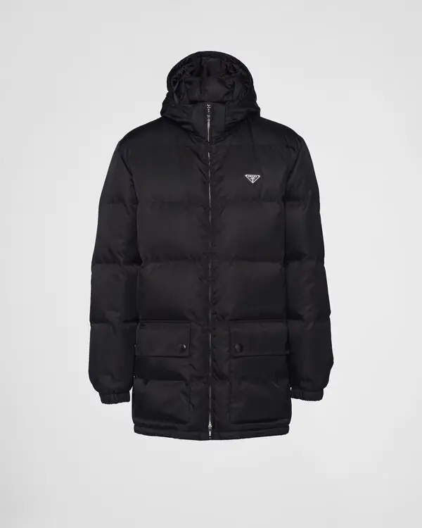 Prada Long Re-nylon Down Jacket