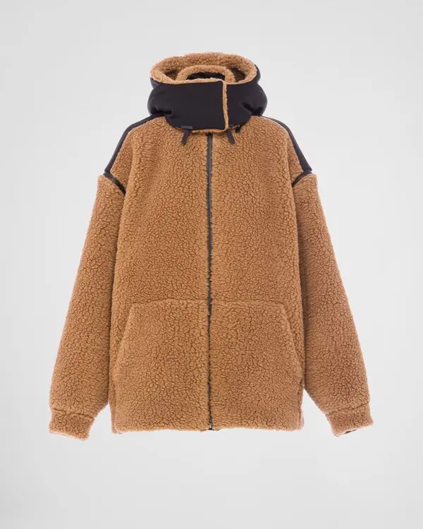Prada Double Fleece And Recycled Technical Fabric Jacket