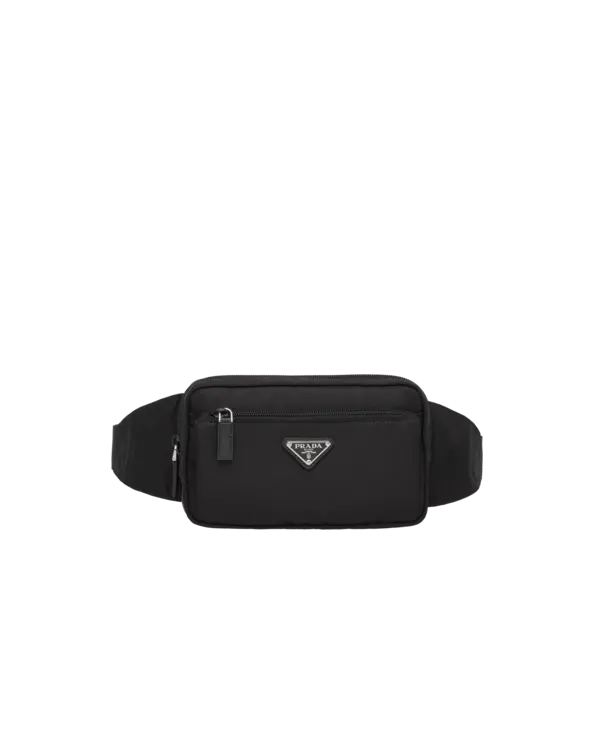 Prada Re-nylon And Saffiano Leather Belt Bag - Black