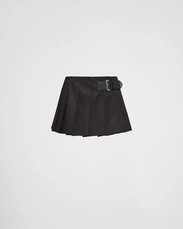 Prada Pleated Re-nylon Miniskirt