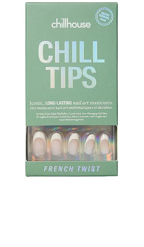CHILLHOUSE French Twist Chill Tips Press-on Nails In White