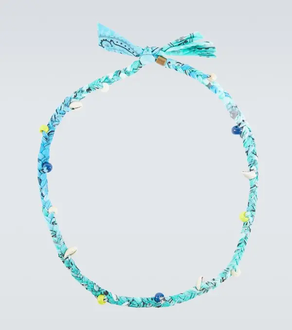 Alanui Bandana Necklace With Beads And Shells