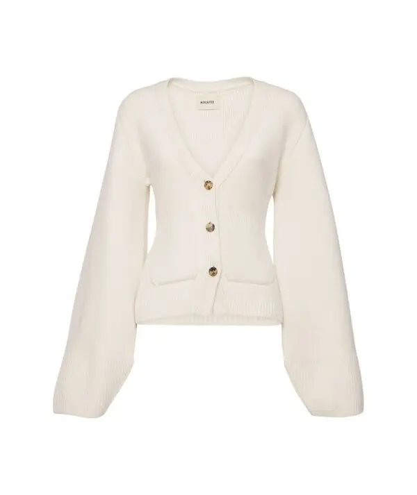 Khaite Scarlet Cashmere Cardigan - White