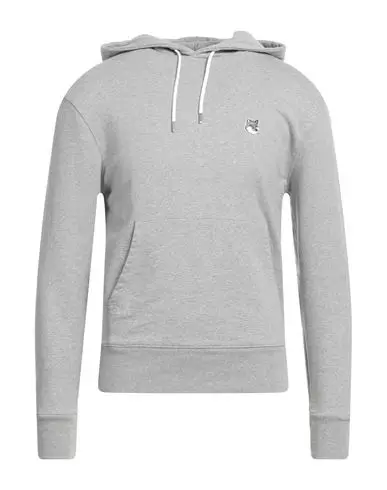 Maison Kitsuné Cotton Fleece Embroidered Hoodie - Grey