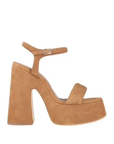 VIC MATIE Leather Sandals - Beige