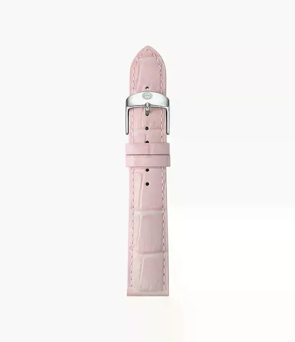 Michele 16mm Embossed Crocodile Leather Strap