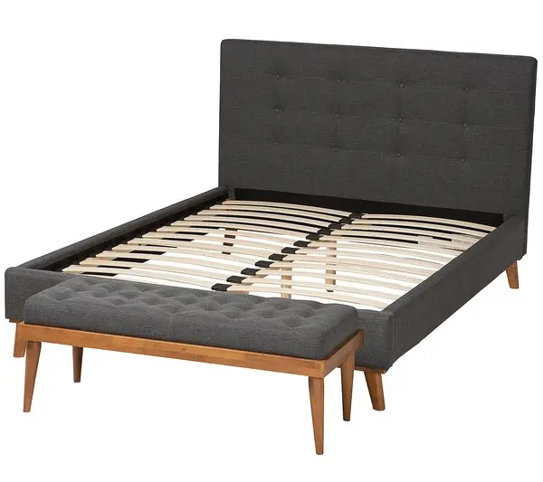 BAXTON STUDIO Valencia Fabric Queen Bedroom Set