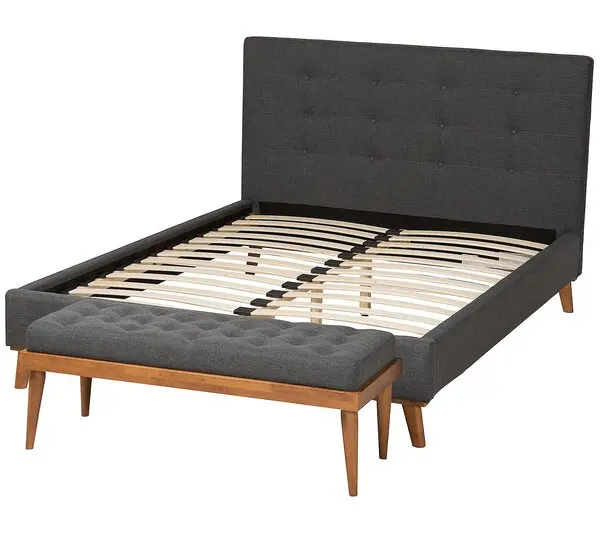 BAXTON STUDIO Valencia Fabric Full Bedroom Set