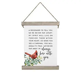 SINCERE SURROUNDINGS 27.5' Messenger Cardinal H Anging Canvas