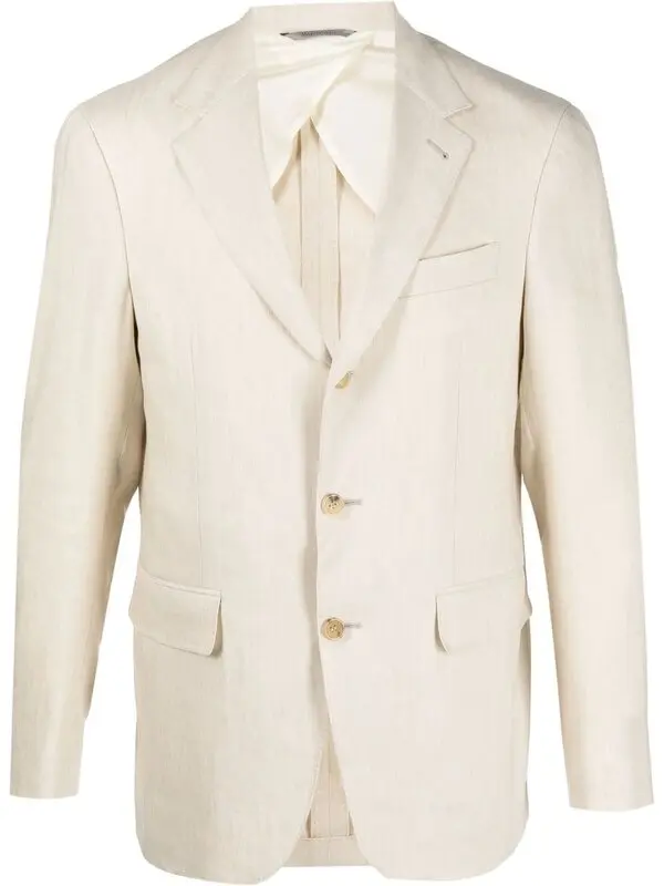 Canali Single-breasted Wool-linen Blazer